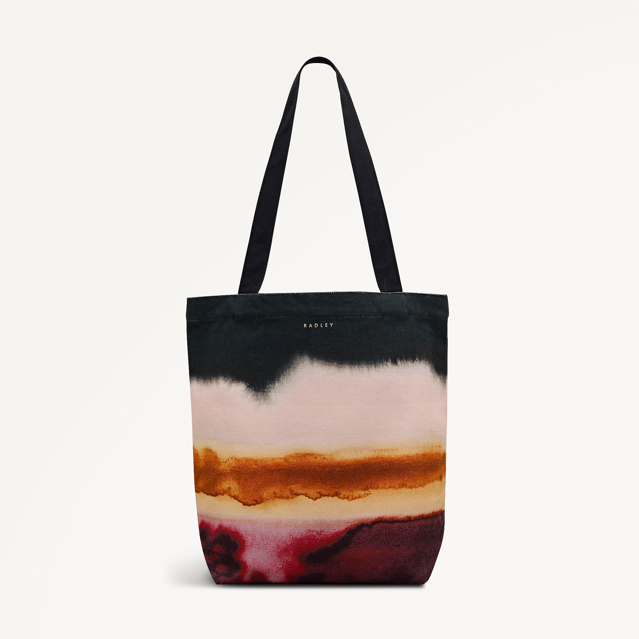 Ombre Stripe Medium Open Top Tote Black - 113247